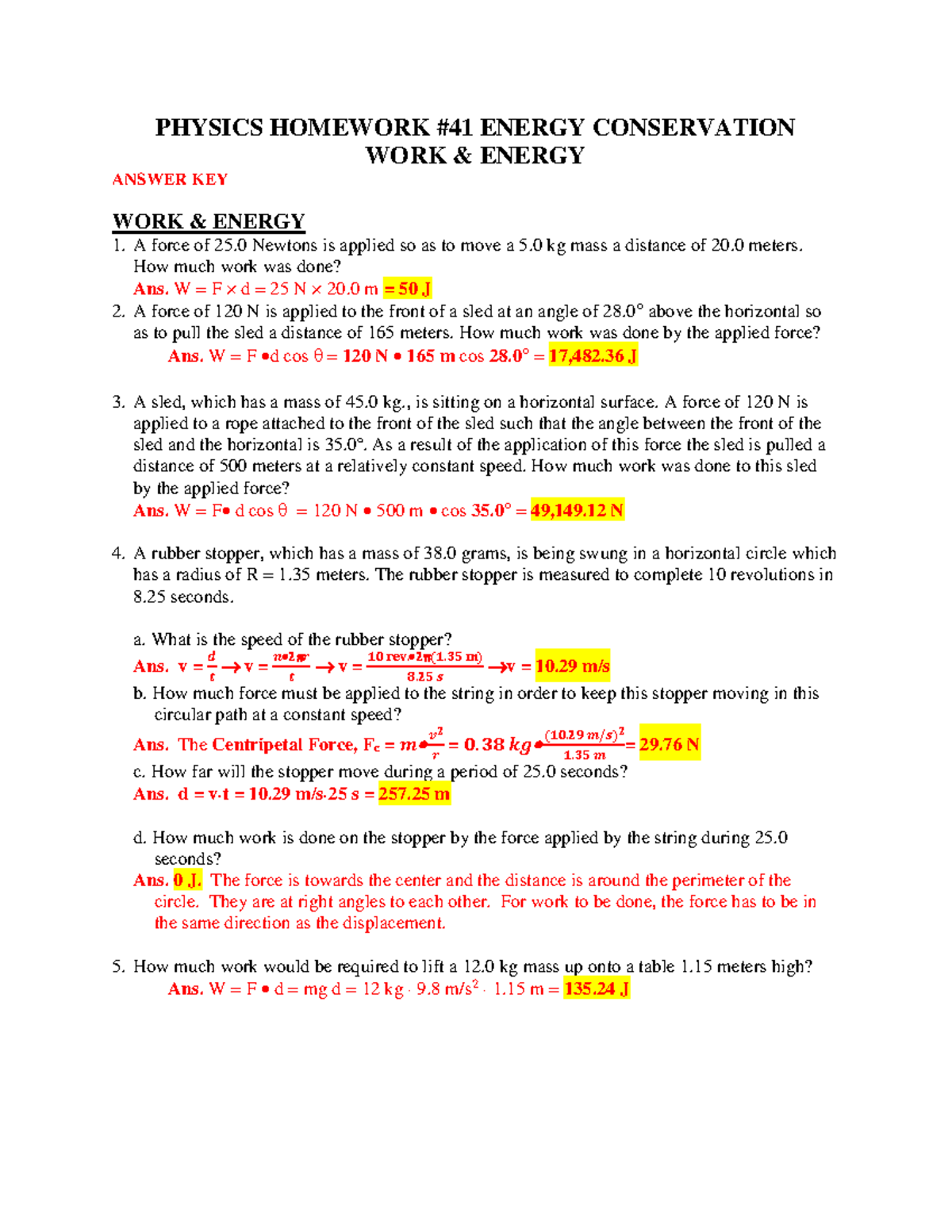 Hw%20work%20and%20energy%20ans%20key%20first%20half - PHYSICS HOMEWORK ...