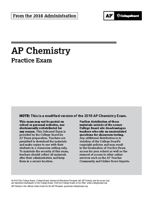 2020 full AP Chem practice exam with answers - © 20 20 College Board ...