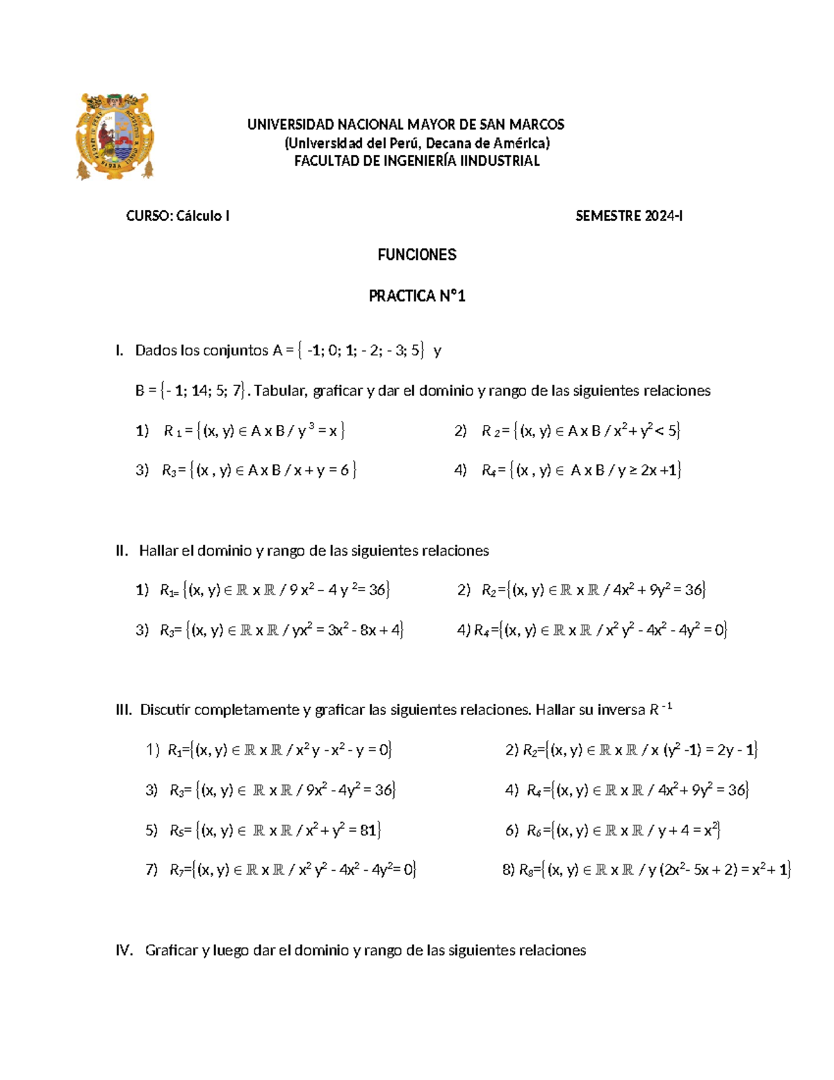 Práctica 1 - fffffffffffffffffffffffffffff - UNIVERSIDAD NACIONAL MAYOR ...
