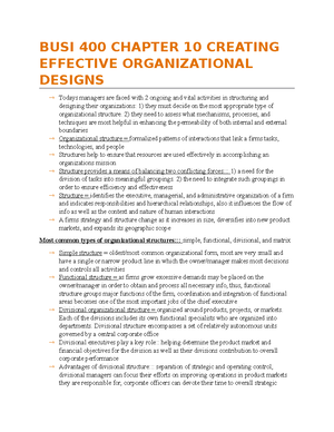 BUSI 400 Chapter 1 - BUSI 400 Chapter 1 Strategic Management (Planning ...