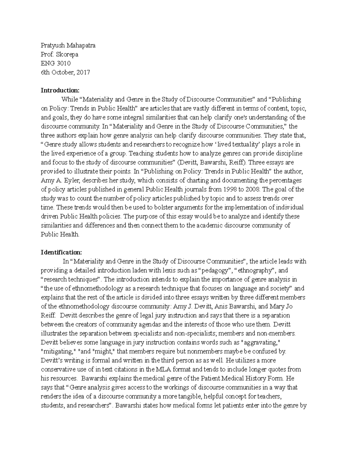 Final project 2 - essay report - Pratyush Mahapatra Prof. Skorepa ENG ...