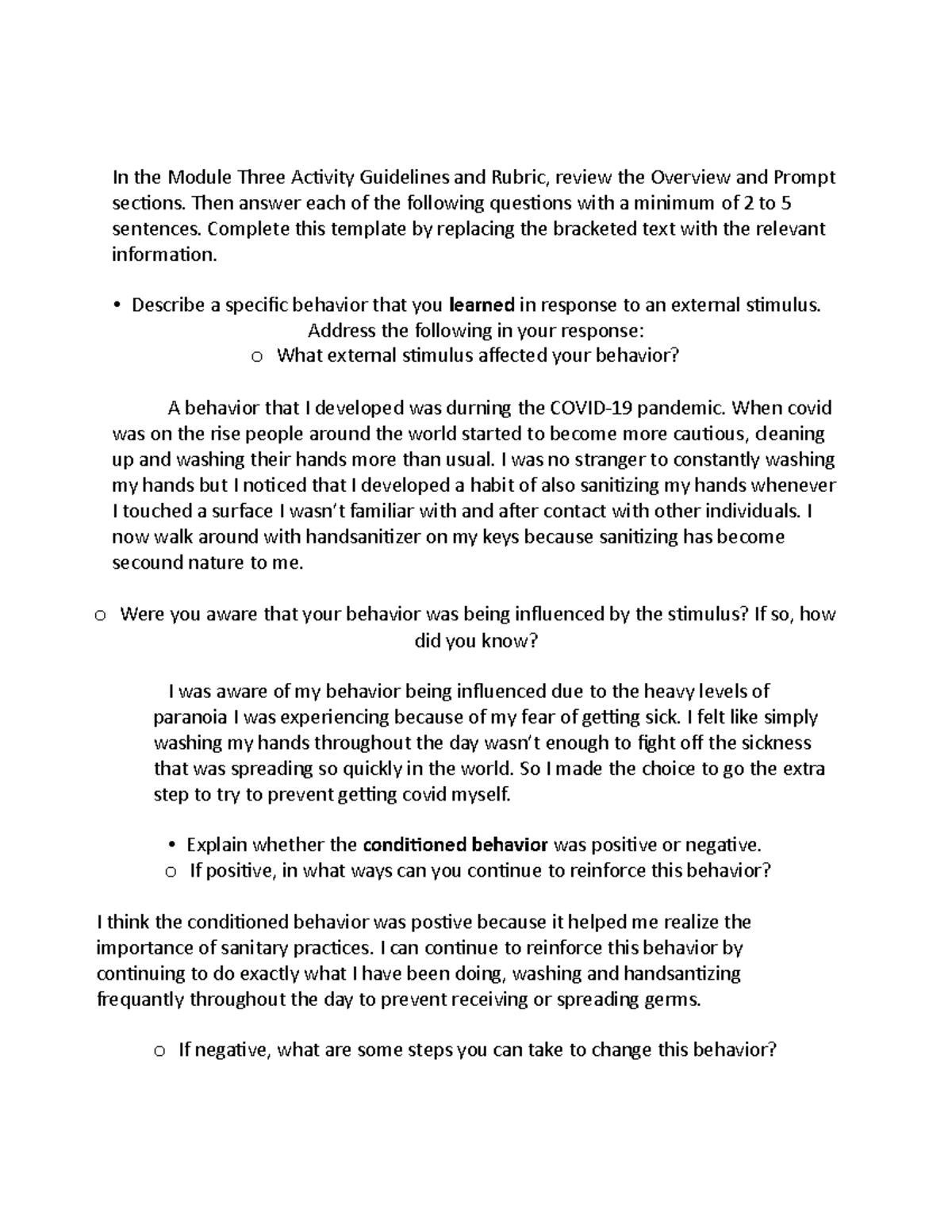 Lifespan Development 3-2 - In the Module Three Activity Guidelines and ...