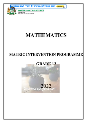 Grade 12 Maths pages - MAEB01A - Studocu