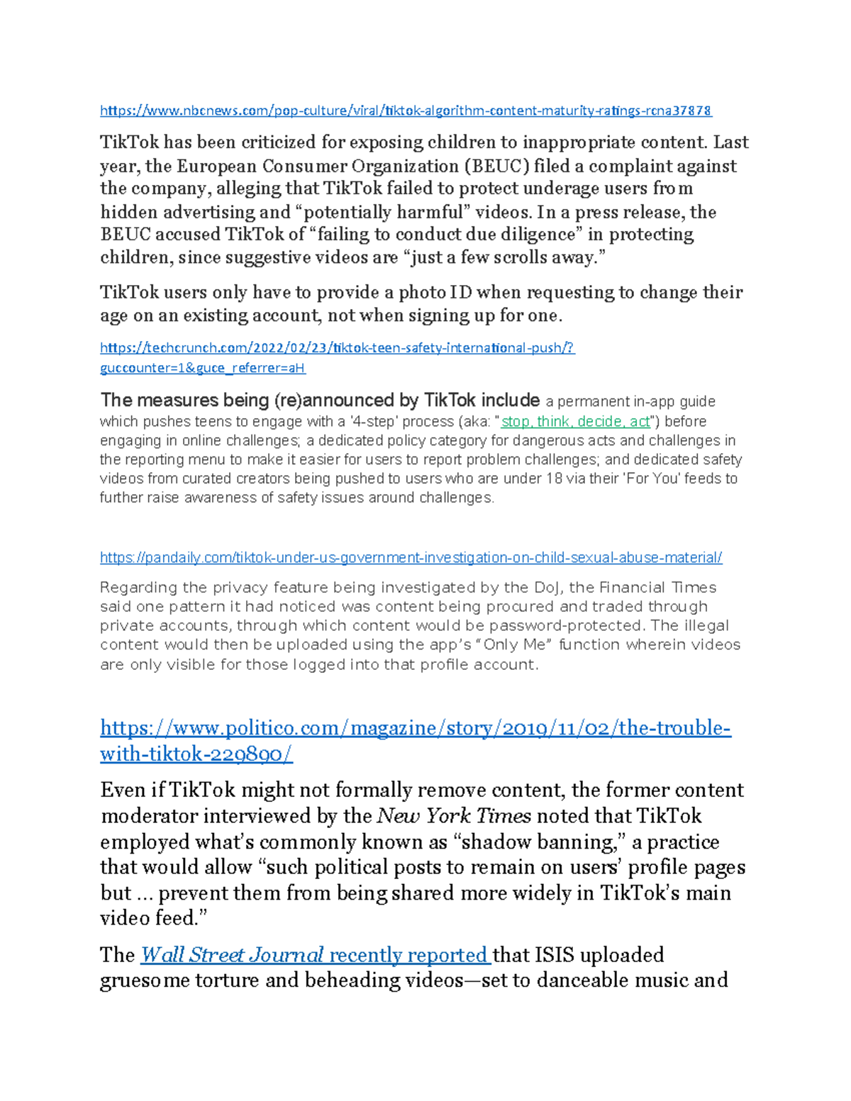 Tik tok write up - Accounting - - Studocu