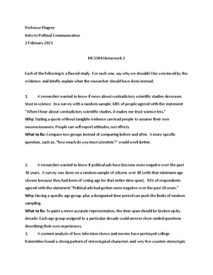 Intro to Poli Comm lecture 2 - 1/ What is poli comm? Outline: 1. Few ...