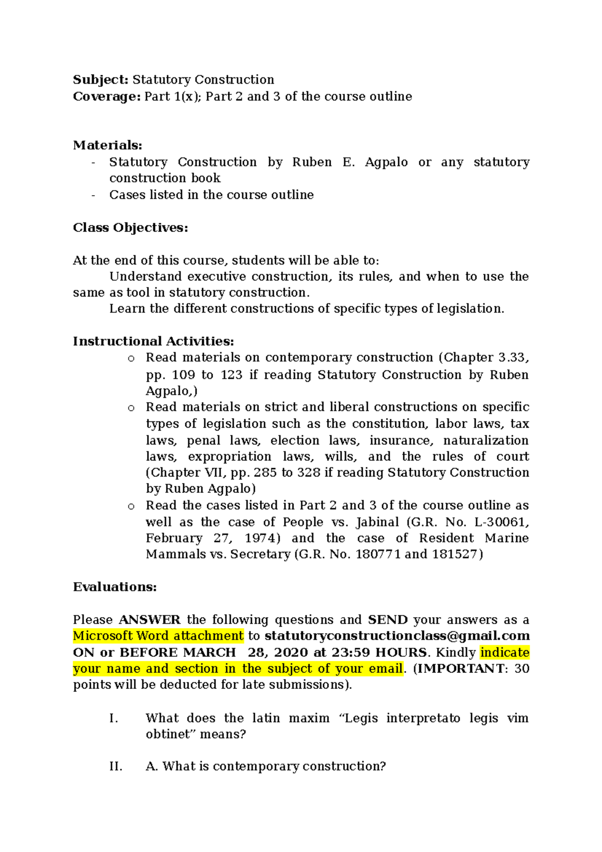 Statutory-Construction-assignment - Subject: Statutory Construction ...