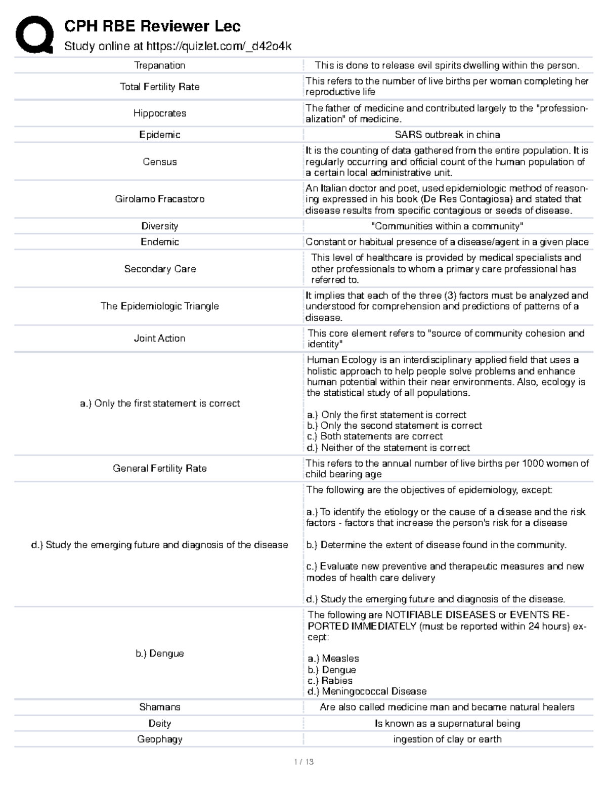 CPH-RBE-Lec - REVIEWER - Study online at quizlet/_d42o4k Trepanation ...