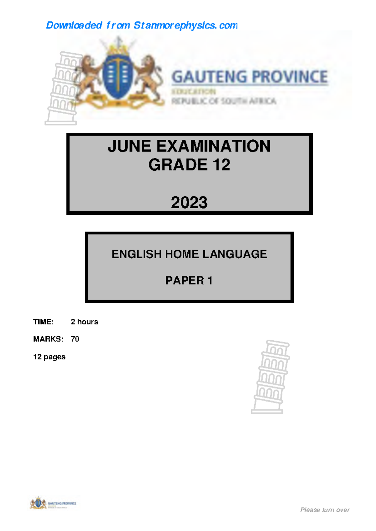 GP-English-HL-Grade-12-June-2023-P1-and-Memo - Please turn over JUNE EXAMINATION GRADE 12 2023 ...