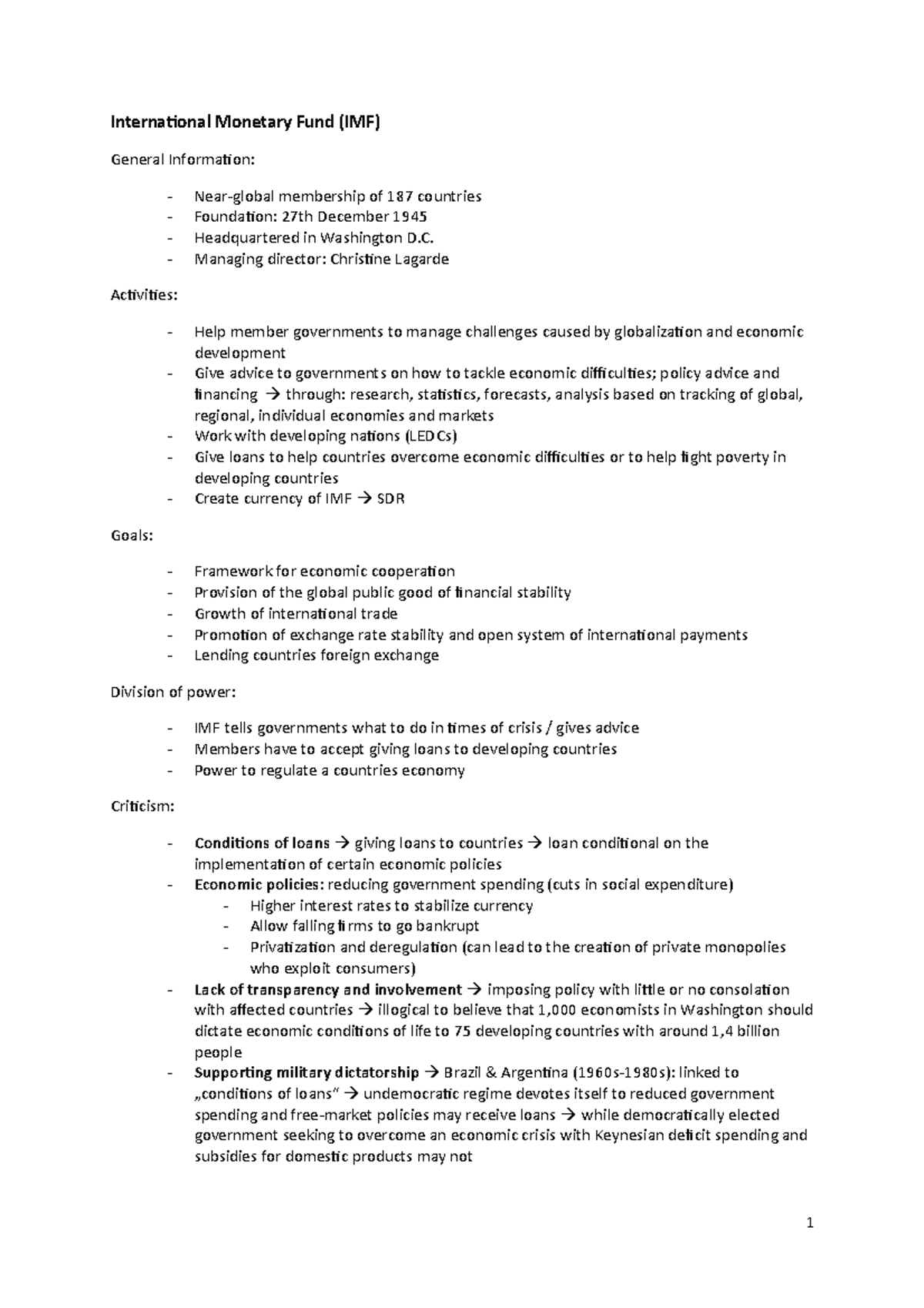 IMF and WTO - Die wichtigsten Fakten zur IMF und WTO auf einen Blick ...