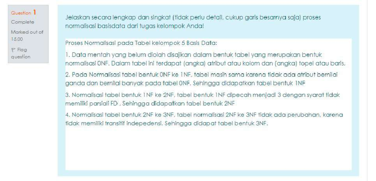 Jawaban UTS Bas Dat - Uts Normalisasi data (Basdat) - Basis Data - Studocu