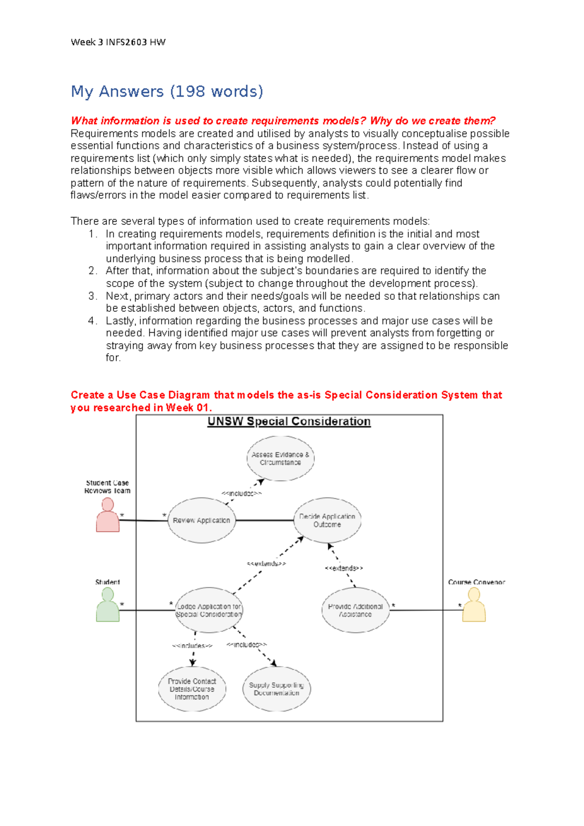 Week 3 Tutorial HW - Week 3 INFS2603 HW My Answers (198 words) What ...