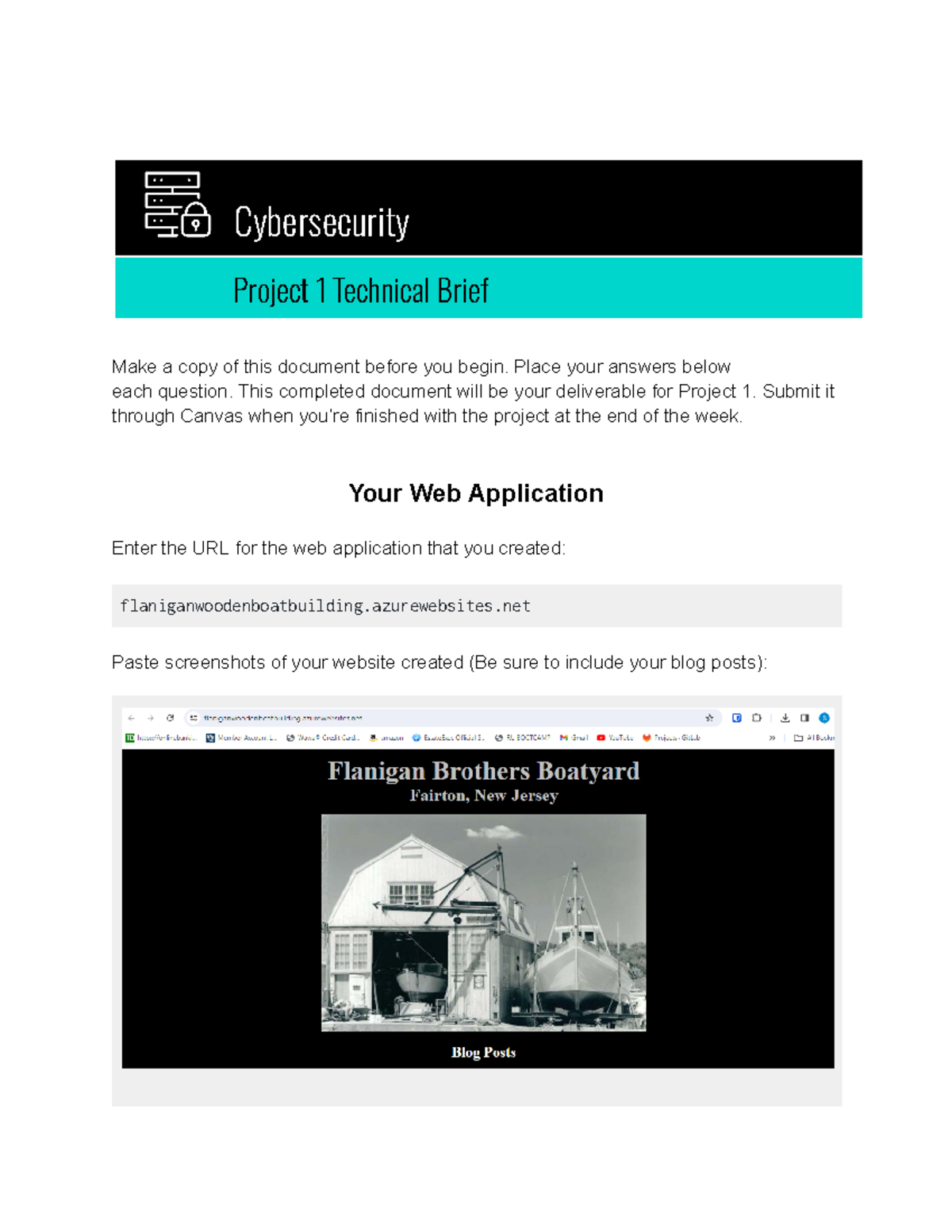 Susan Bukosky Project 1 Technical Brief - Cybersecurity Project 1 Technical Brief Make a copy of ...