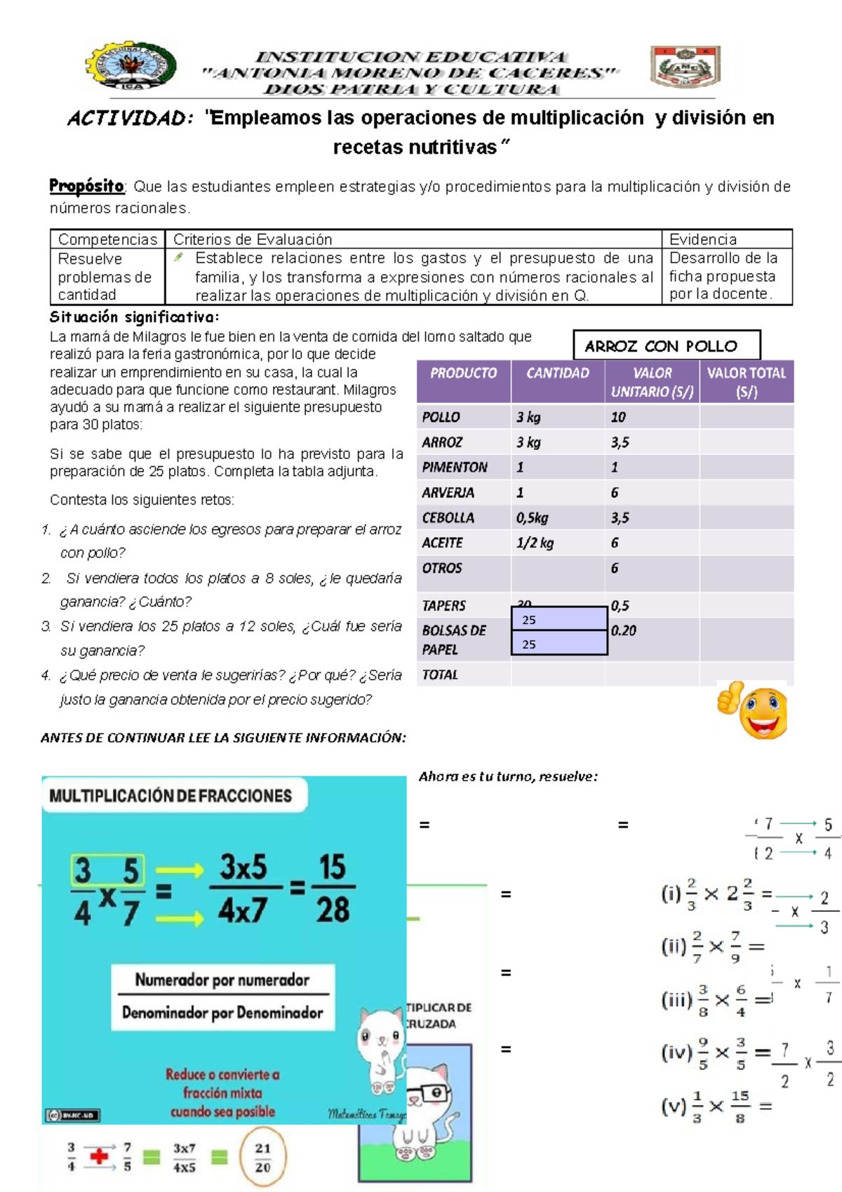 EDA N°3 S5 31 05 2023 - 1234545 - ACTIVIDAD: “Empleamos las operaciones ...