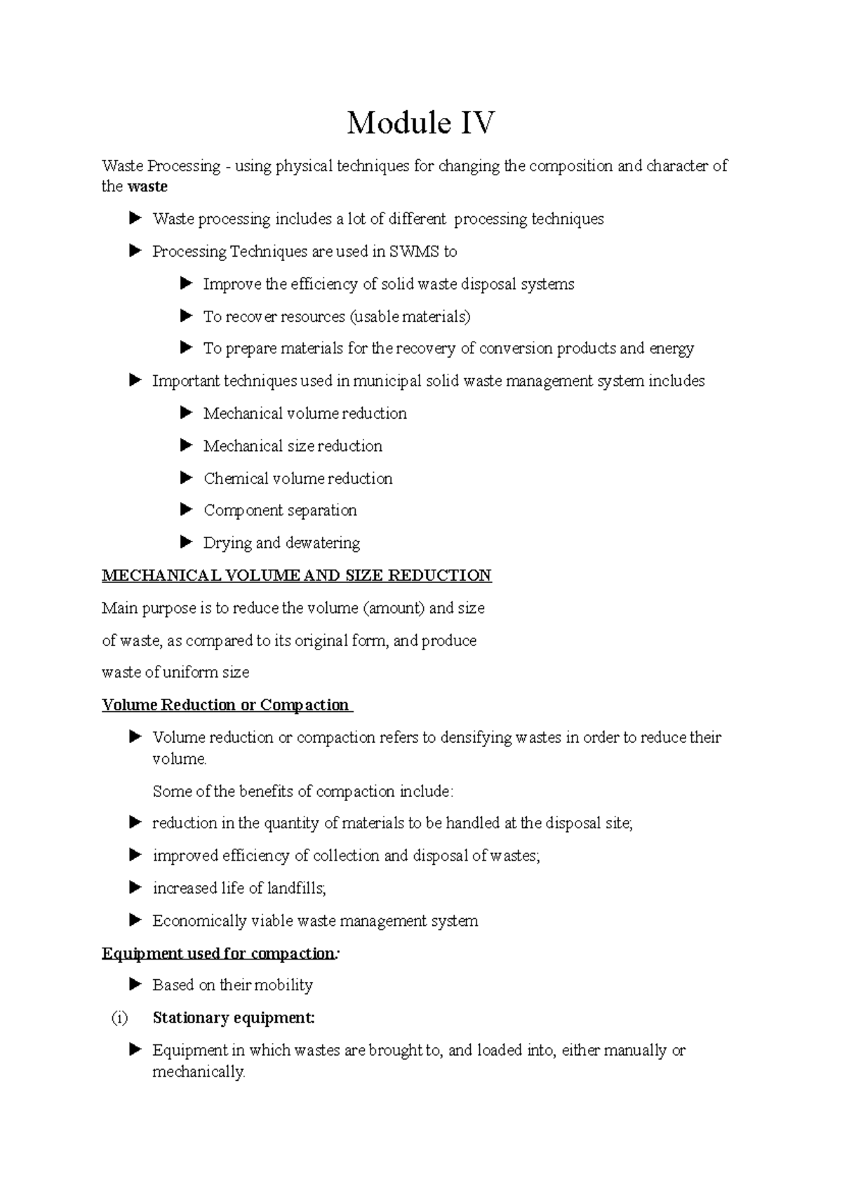 Module IV - Collection – collection services- collection systems ...