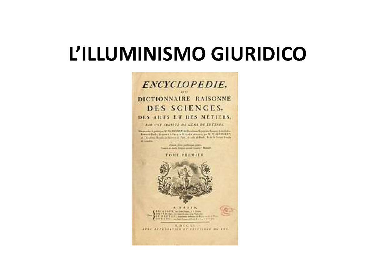Illuminismo giuridico - L’ILLUMINISMO GIURIDICO Sapere aude Kant l’uomo ...