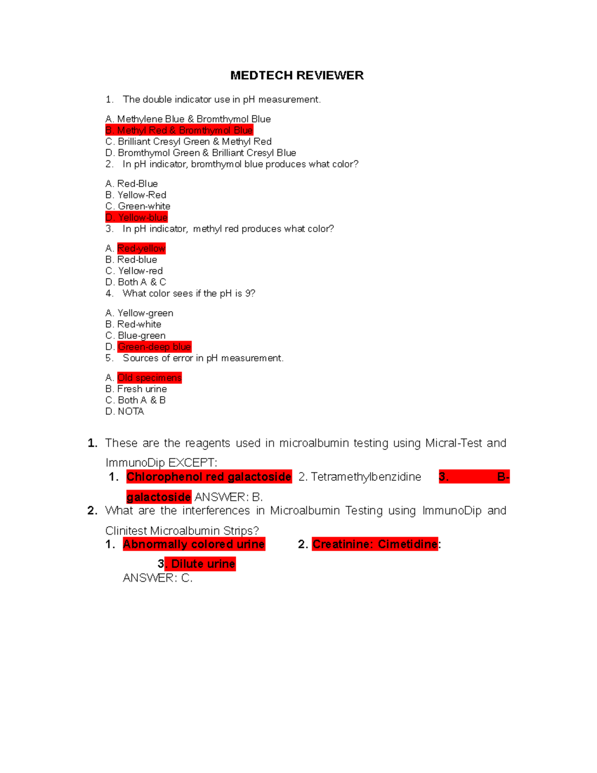Medtech Reviewer - This would be a big help to all students. - MEDTECH ...