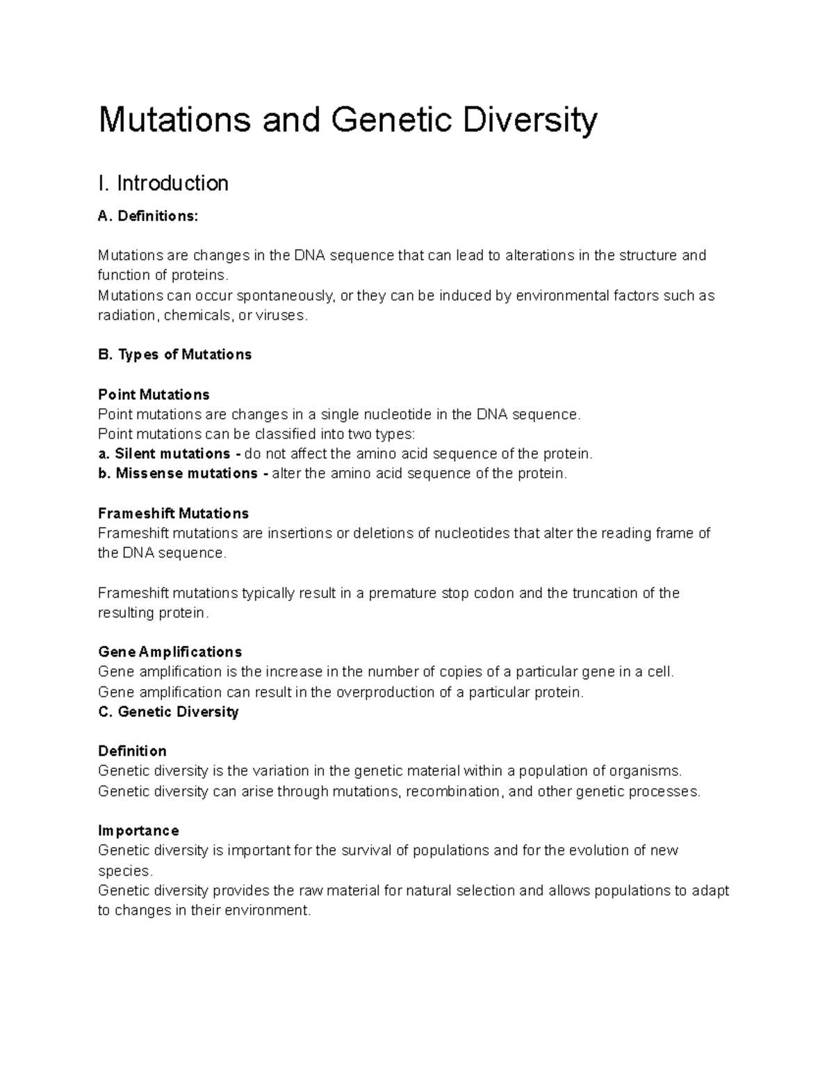 Microbiology (BIO-2010 ) Lecture 18 - Mutations and Genetic Diversity ...