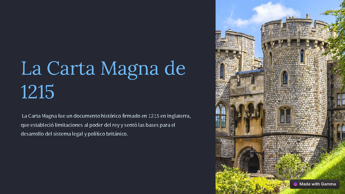 Untitled - fsdasd - La Carta Magna de 1215 La Carta Magna fue un ...