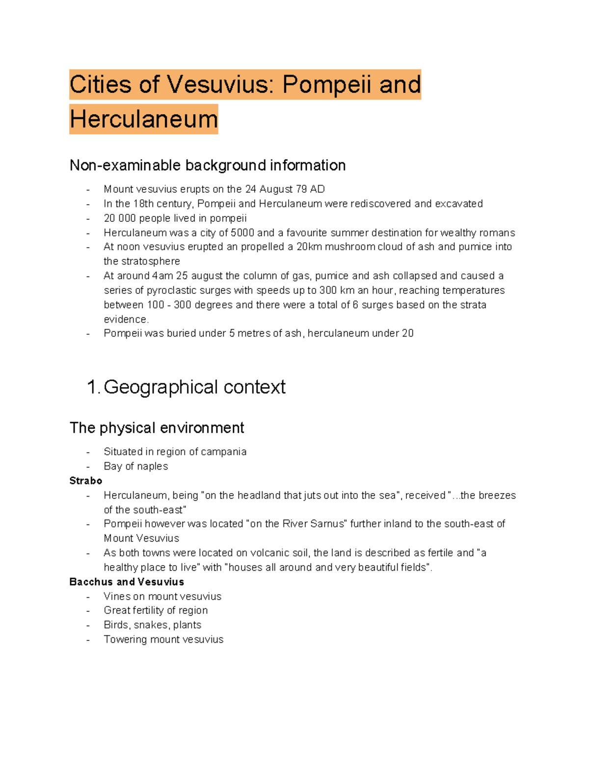 HSC Ancient Pompeii & Herculaneum-3 - Cities of Vesuvius: Pompeii and ...