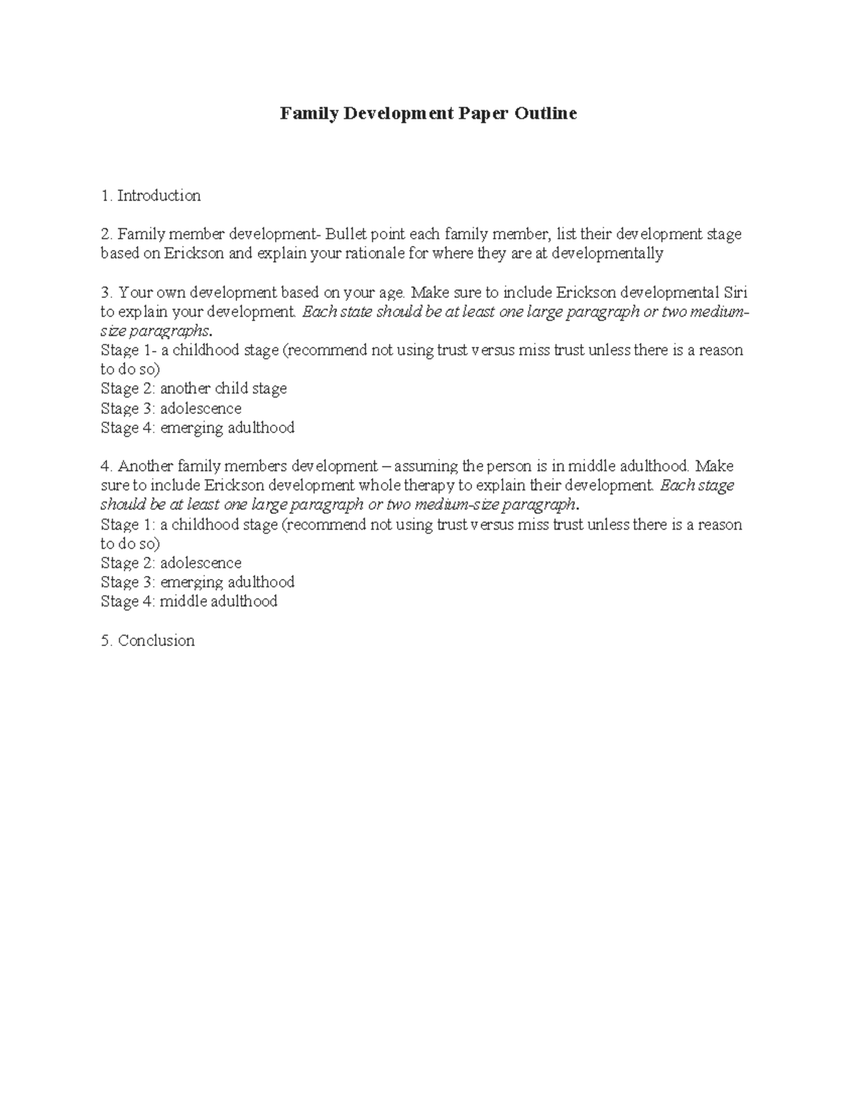 Family Development Paper Outline-1 - Family Development Paper Outline ...