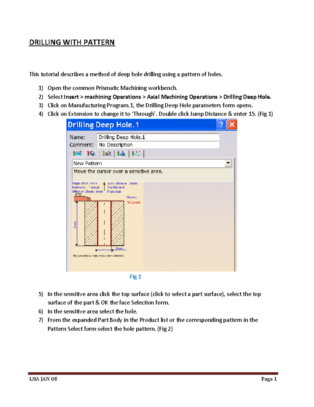 Tutorial 5 Drilling WITH Pattern - DRILLING WITH PATTERN This tutorial ...