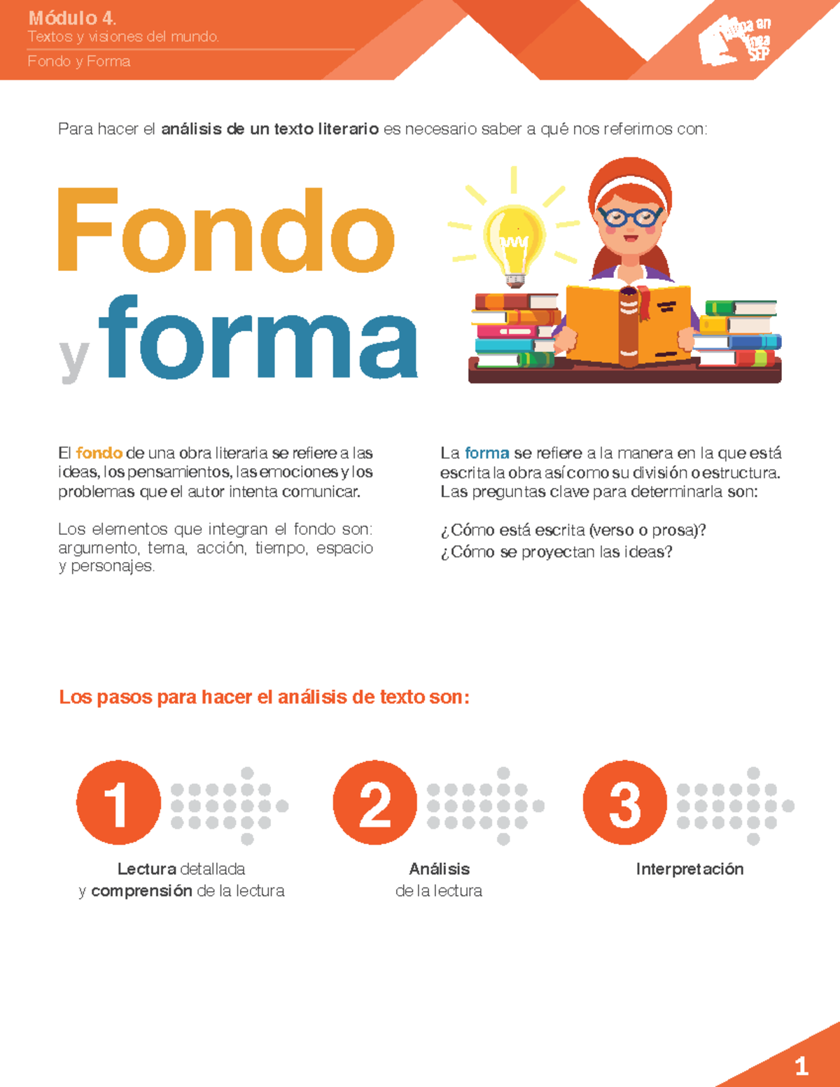 M04 S1 Fondo y forma PDF - apuntes de literatura - 1 Módulo 4. Textos y ...