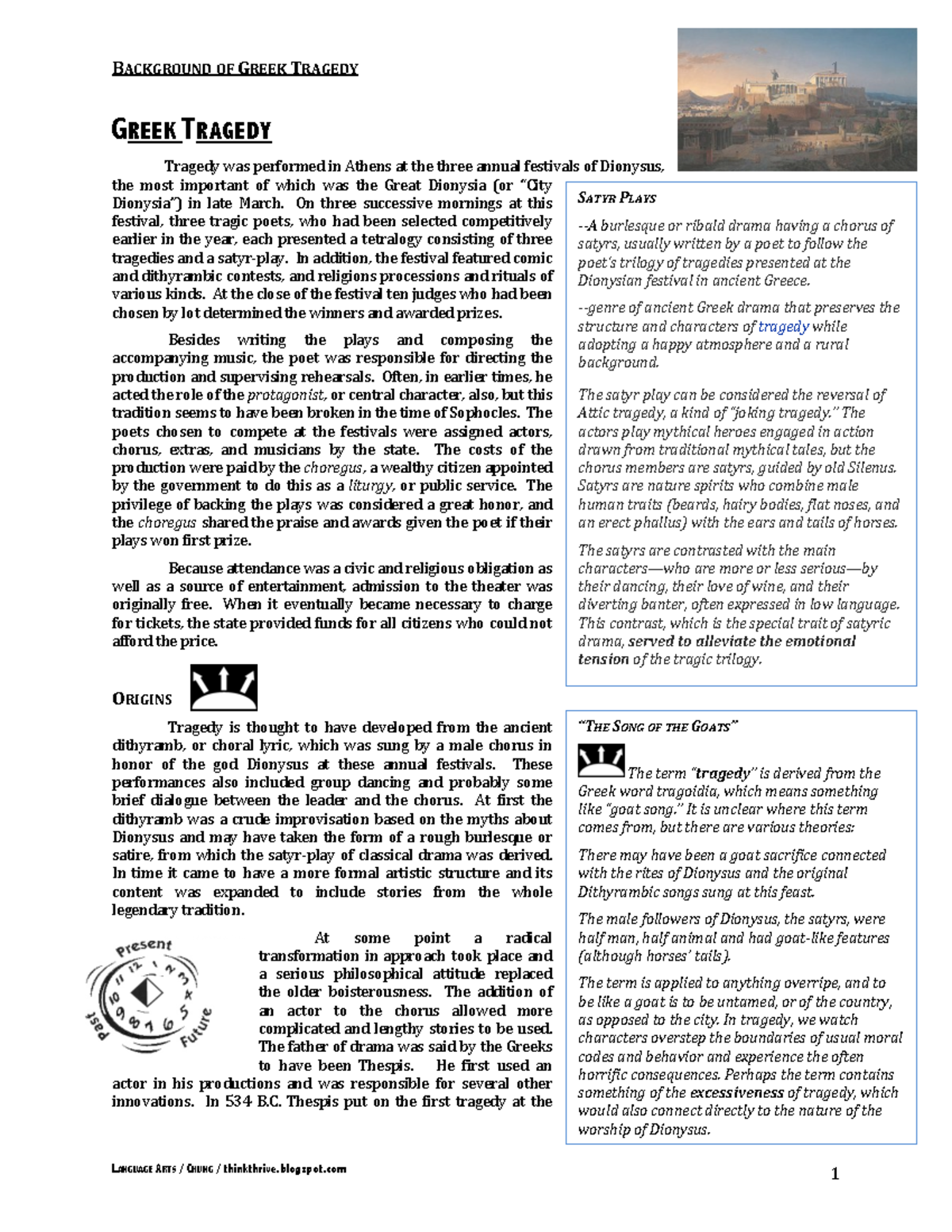 0 Greek Tragedy Background Info - L ANGUAGE A RTS / C HUNG ...