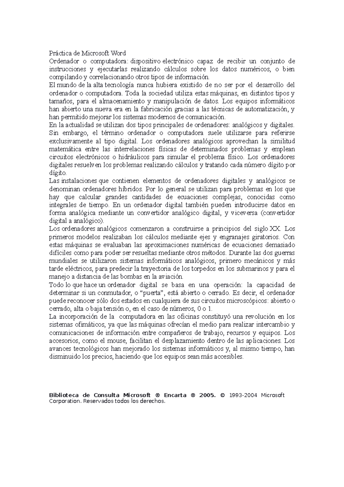 Pract Microsoft Word - apoyo en tareas y actividades escolares de primaria - Práctica de ...