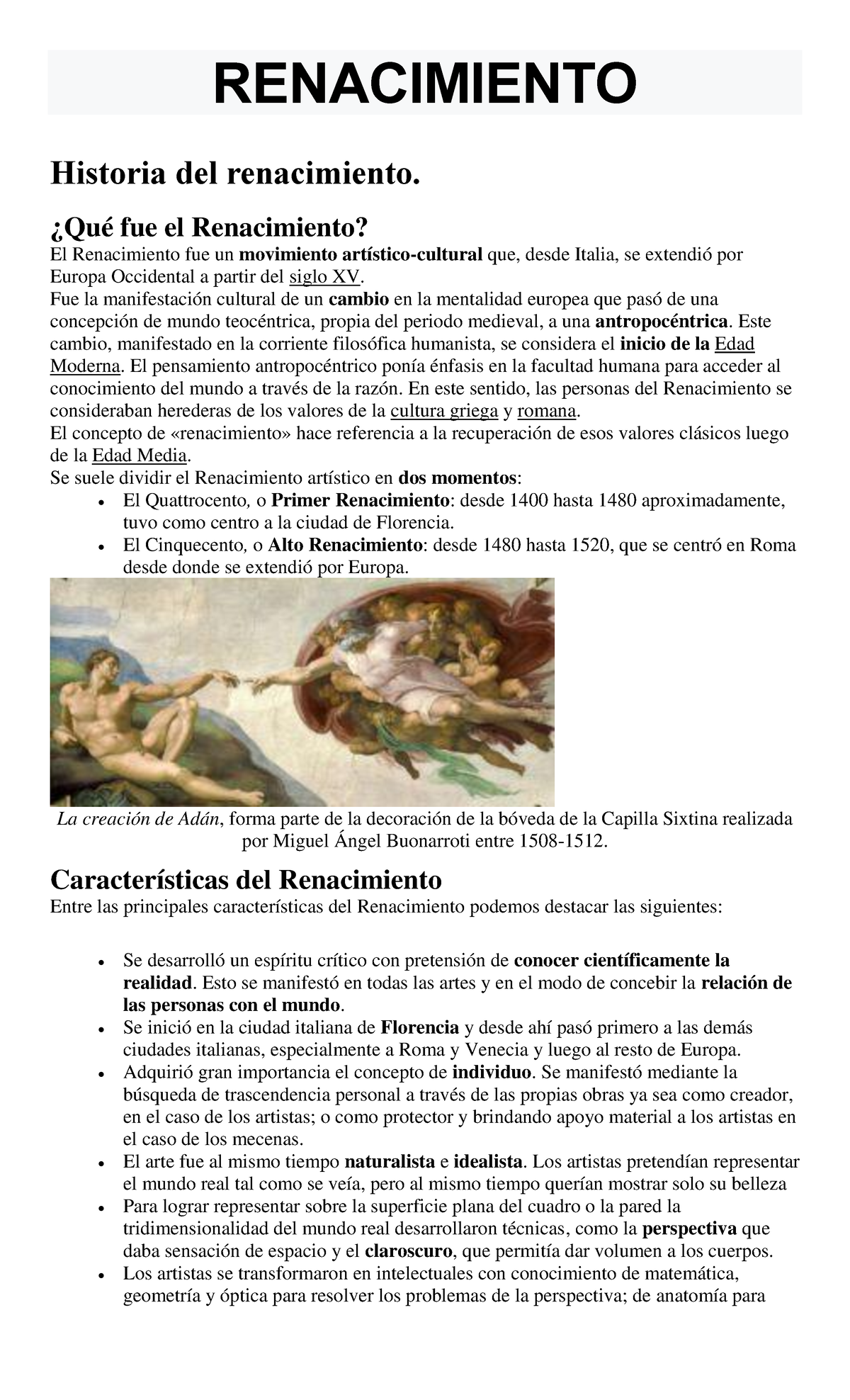 Renacimiento historia - RENACIMIENTO Historia del renacimiento. ¿Qué fue el Renacimiento? El ...