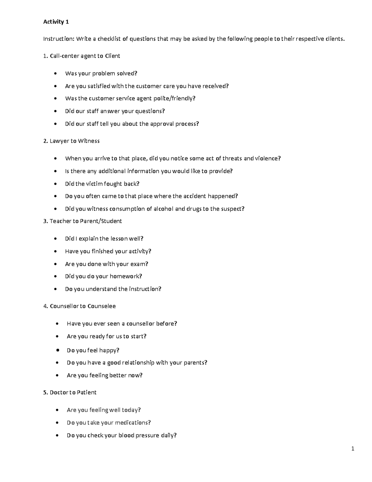 Activity number 1- practical research 2 answer - Bachelor of Science in ...