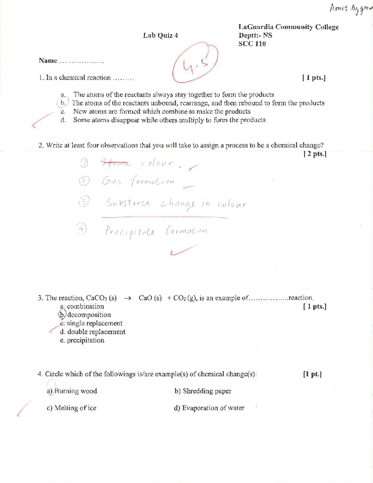 SCC110 Lab Quiz 4 - SCC 110 - LaGuardia - Studocu
