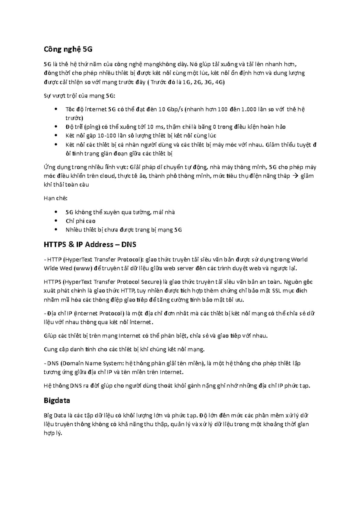 Htttql - asdsd - Công ngh ệ5G 5G là thếế hệ thứ năm c aủ công nghệ m ...