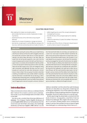 Lecture 3 PSY112 Practice Questions Memo - DEPARTMENT OF PSYCHOLOGY (UWC) PSYCHOLOGY 112: Brain ...