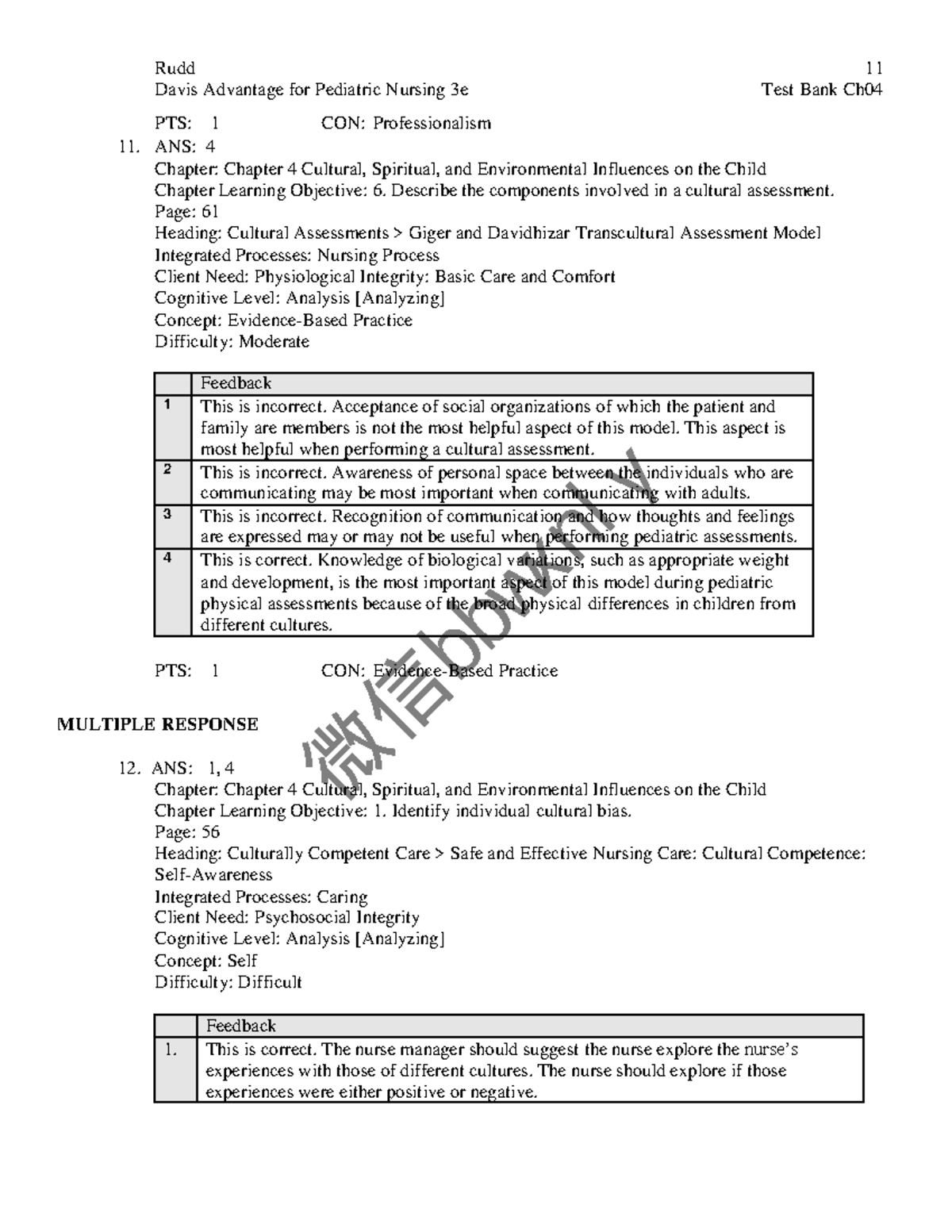 Test bank pediatric nursing critical components of nursing care 3rd ...