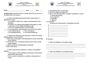 Summative Assessment Test on Introduction to World Religions - 2 ...
