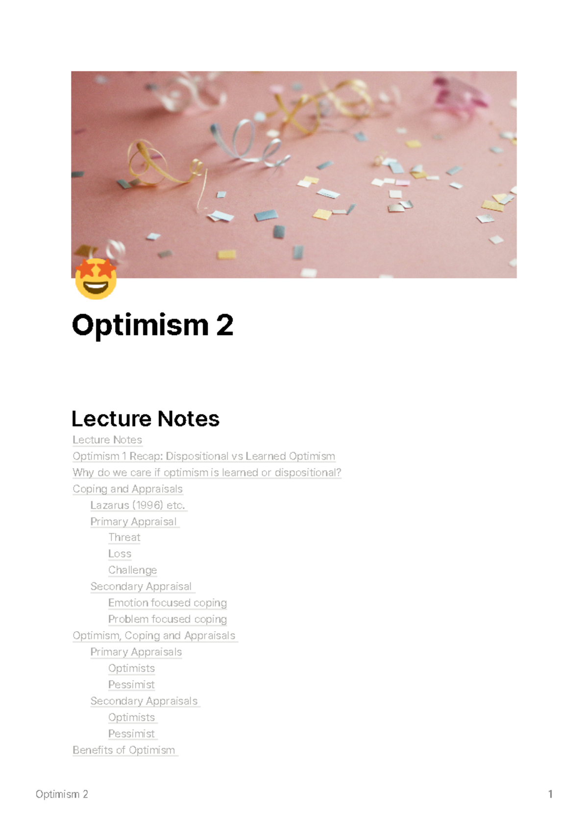 Optimism Second Lecture - 🤩 Optimism 2 Lecture Notes Lecture Notes ...