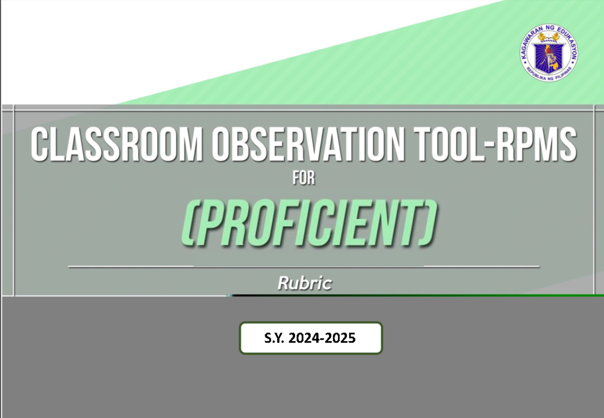 [Appendix C-03] Proficient COT-RPMS SY 2024-2025 - S. 2024 ...