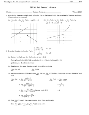 Lab 5 Maple Worksheet Solutions - >> MA103 Lab 5 Use this worksheet as ...