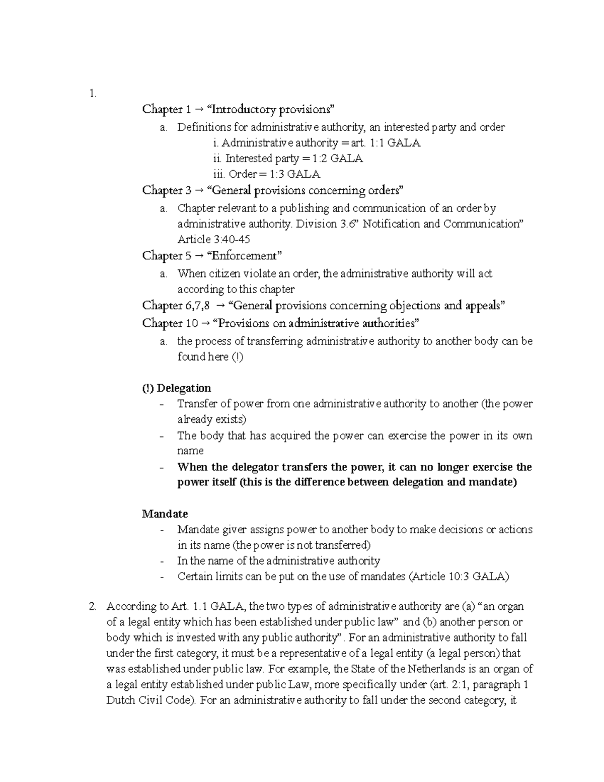 Law - WG (week 3) - WG assignment Law Part - week 3 - 1. Chapter 1 → ...