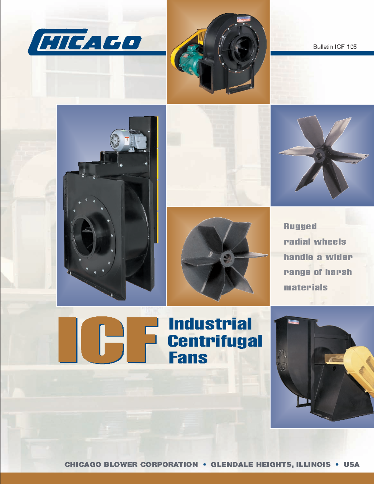 Catalogo Ventiladores Planta Evaporadora - Bulletin ICF 105 Industrial Centrifugal Fans Rugged ...