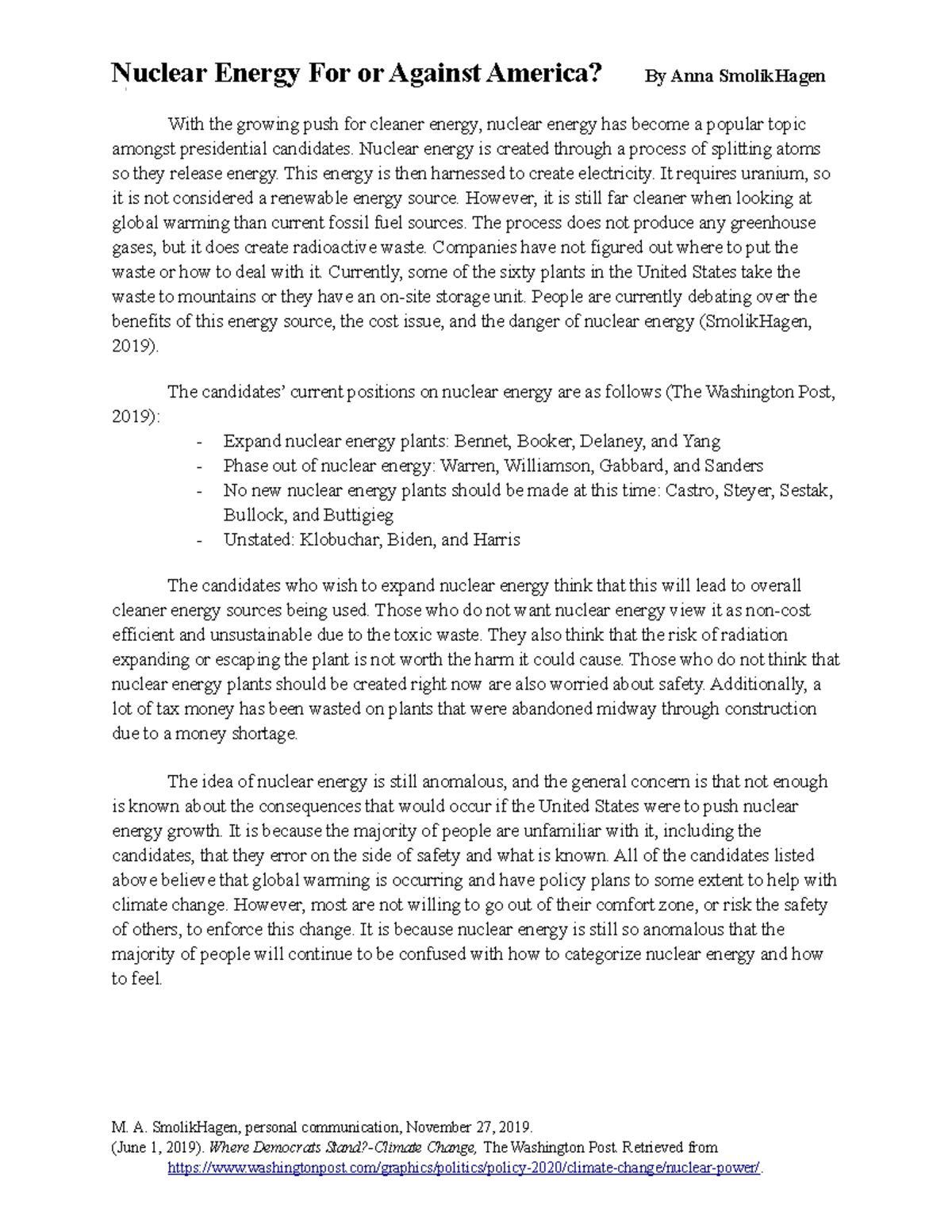 Nuclear Energy - choice topic - Nuclear Energy For or Against America ...