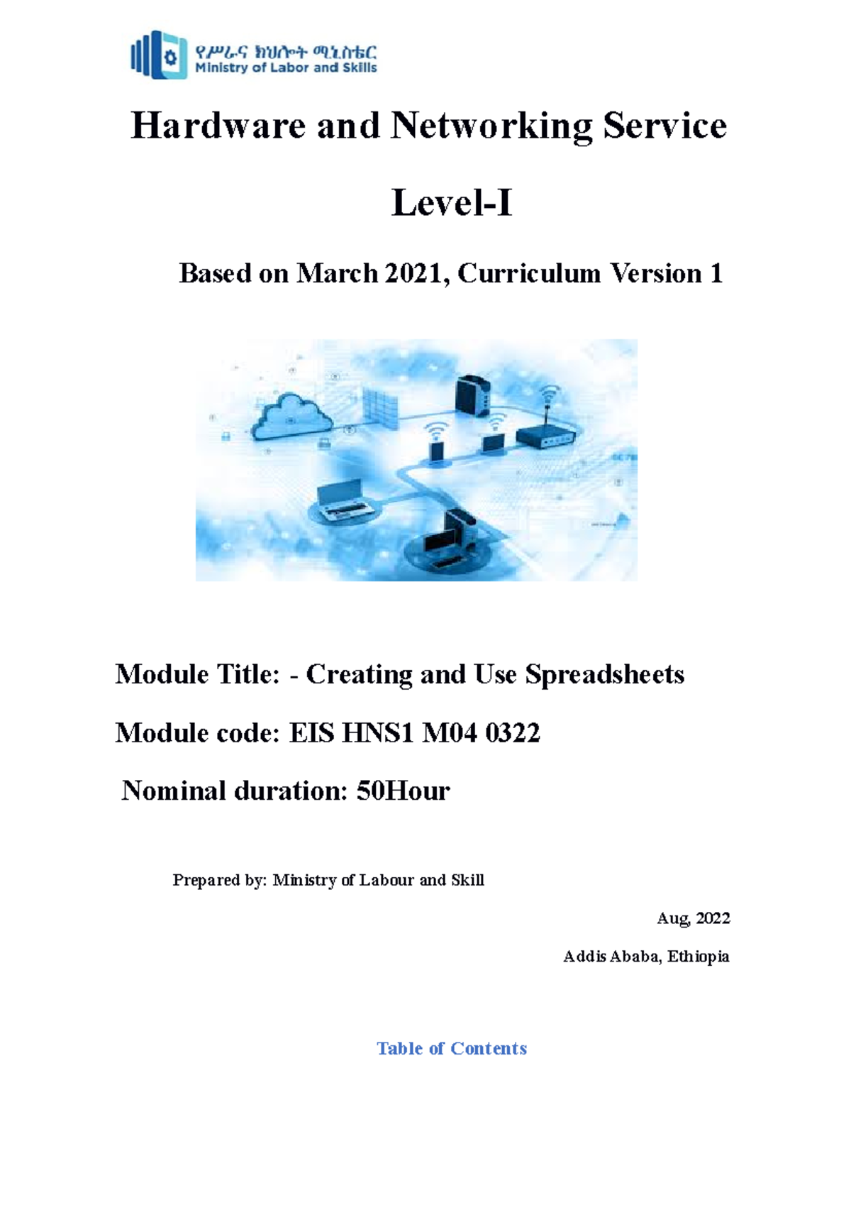 M04 spreadsheet - Hardware and Networking Servicing - Hardware and ...