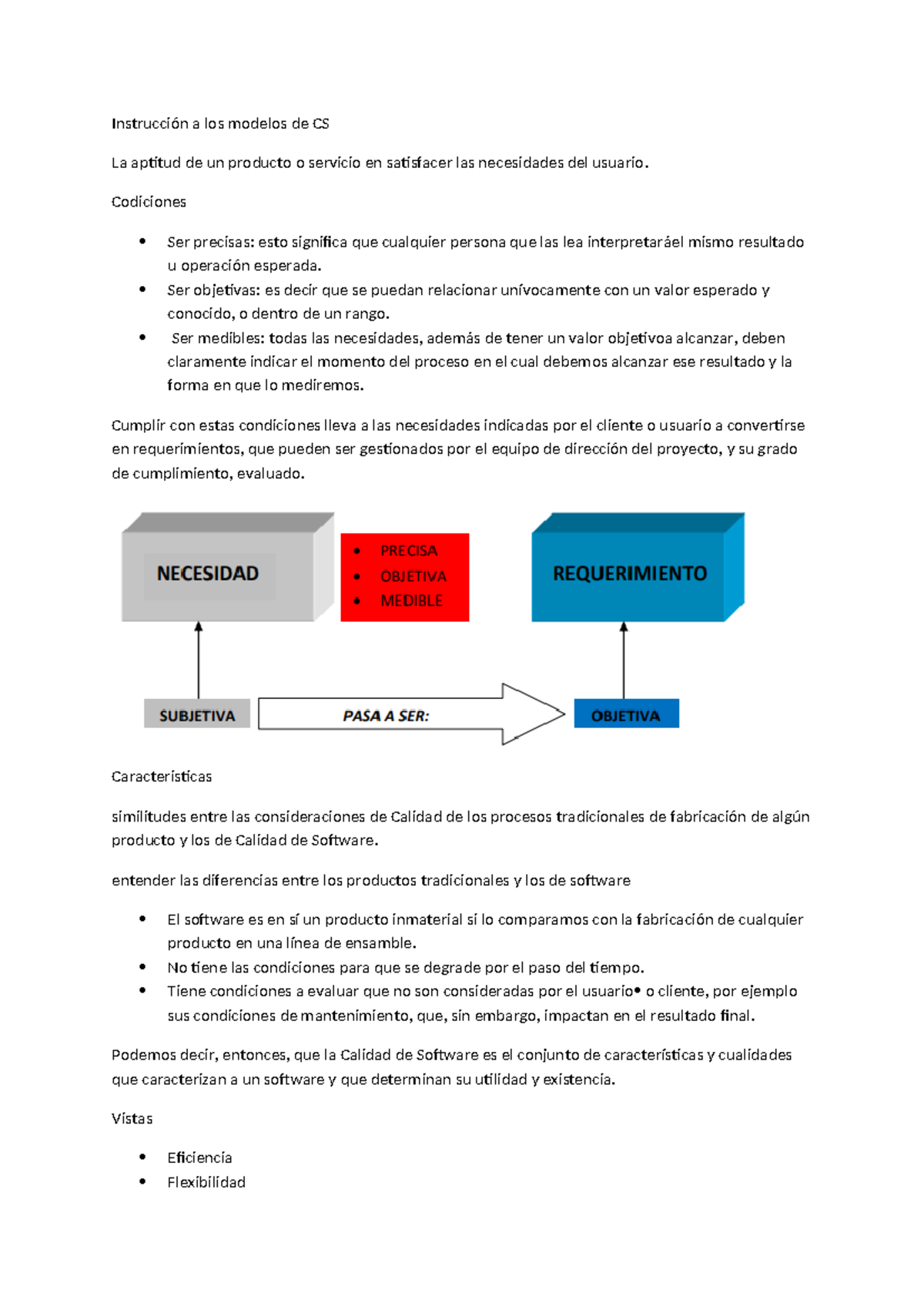 Modulo 1 CS - Instrucción a los modelos de CS La aptitud de un producto ...