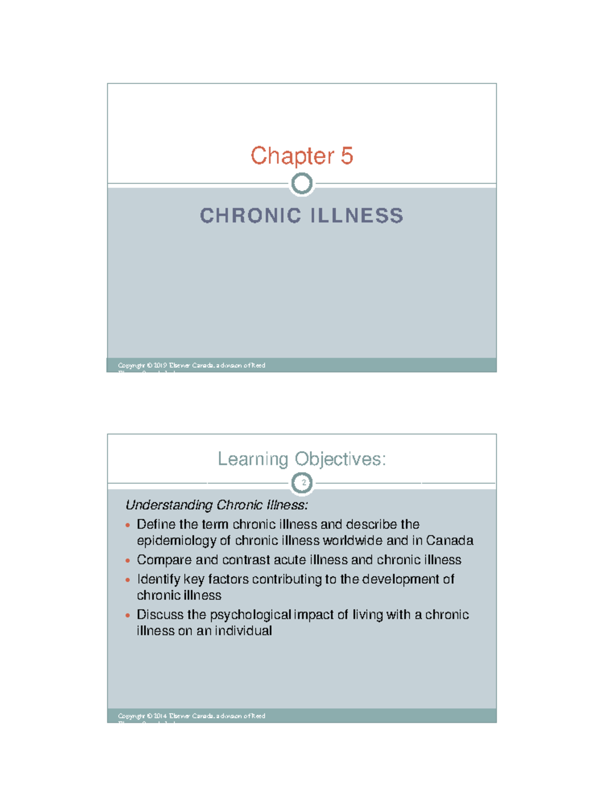 Week 5-Chronic Illness - Community Nursing - CHRONIC ILLNESS Copyright ...