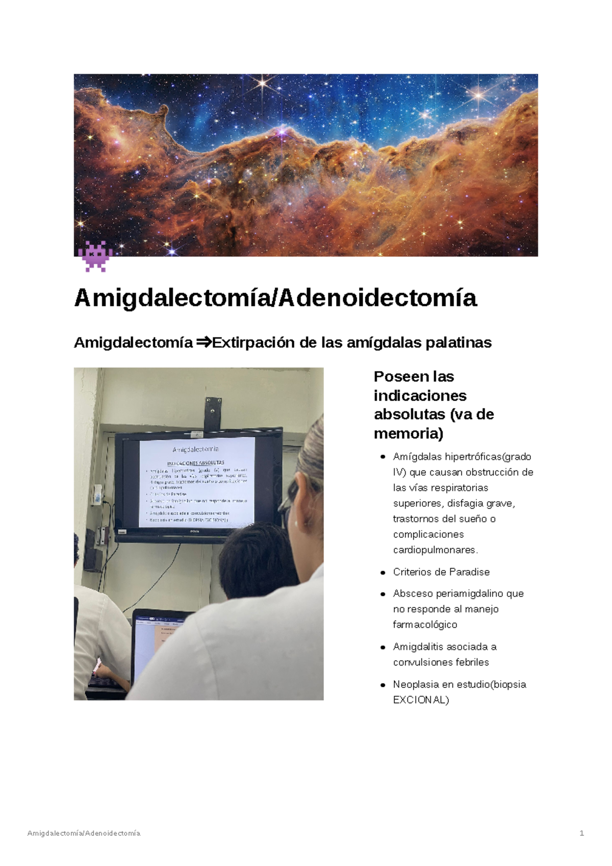 Pos Operatorio De Amigdalectomia E Adenoidectomia