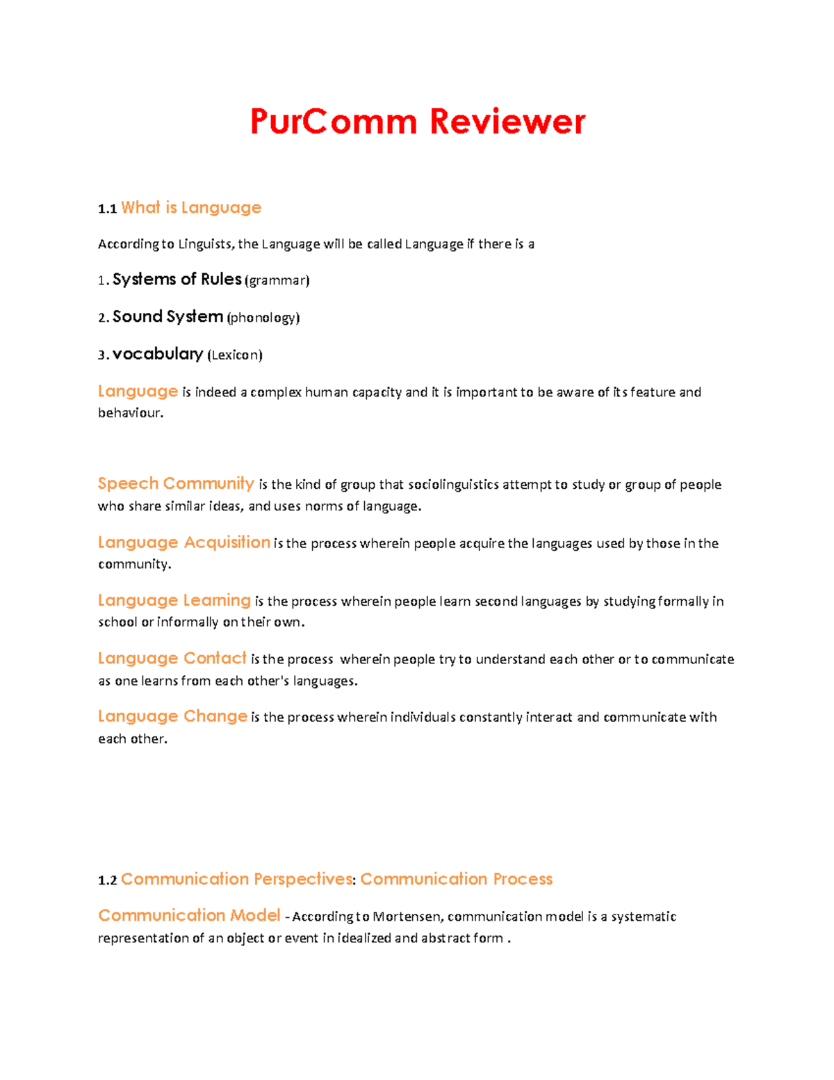 Pur Comm-Reviewer - Purposive Communication - Studocu