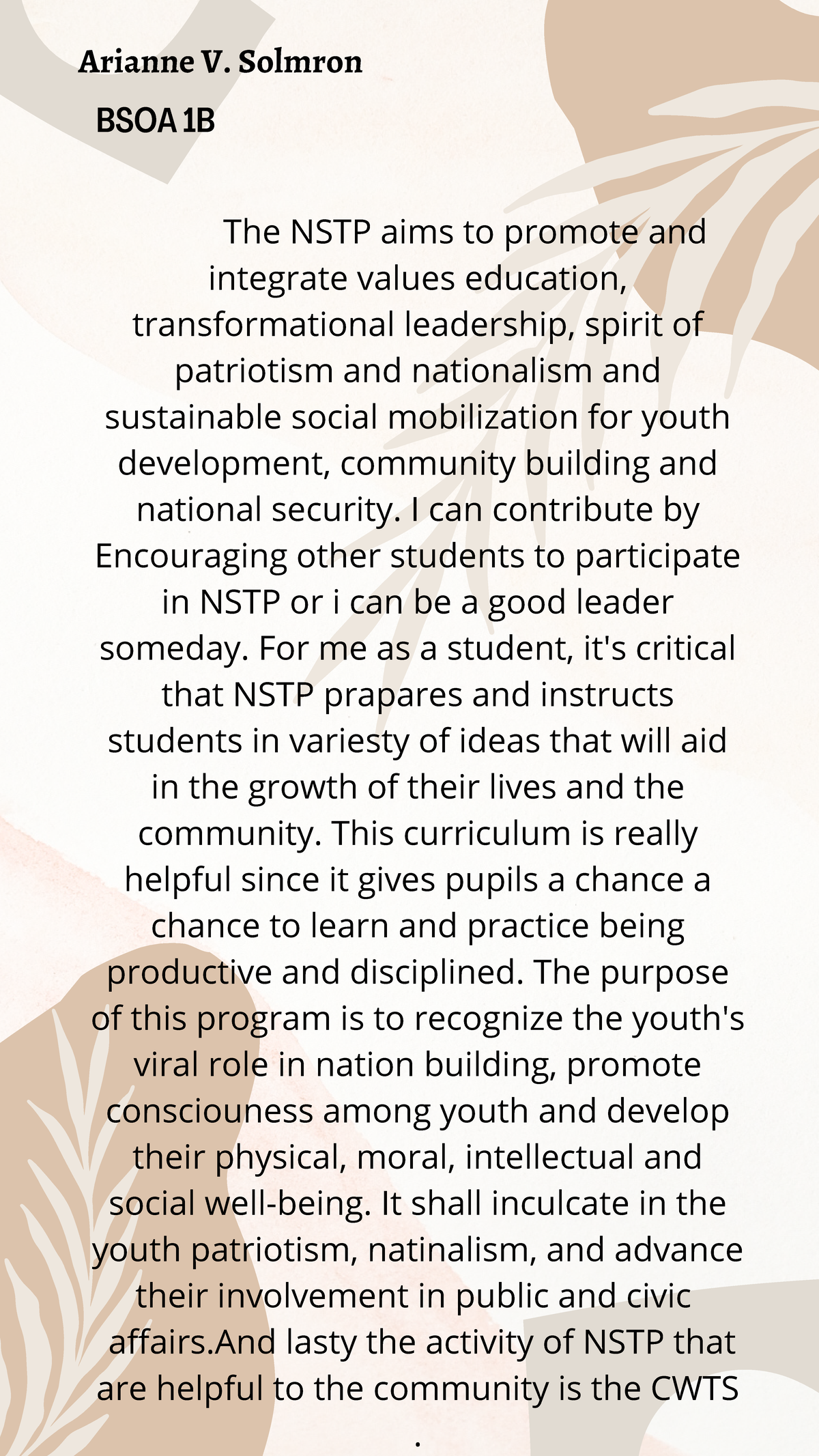 Tropical Beige Aesthetic Wallpaper Background - The NSTP aims to ...