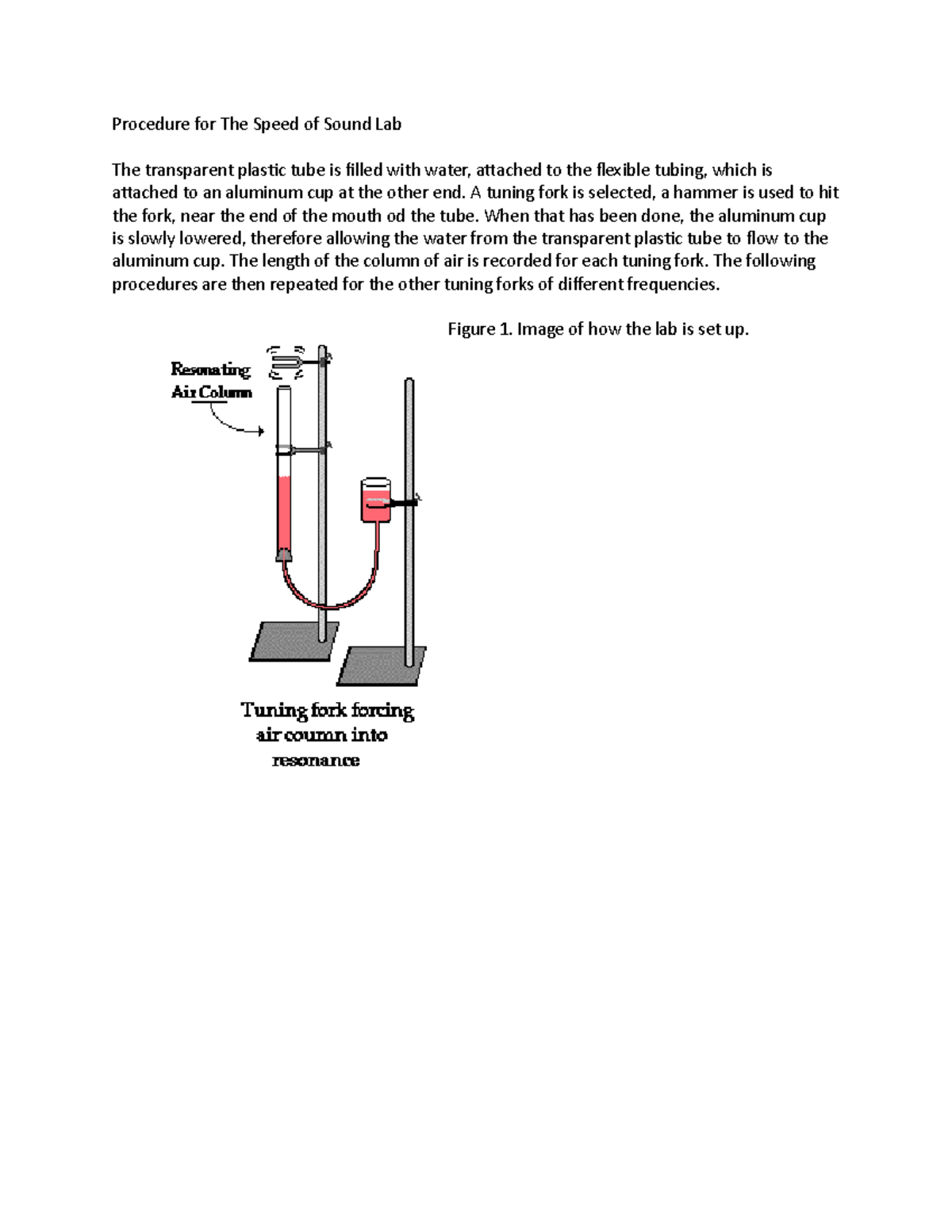 Lab4 - lab 4 - Procedure for The Speed of Sound Lab The transparent ...