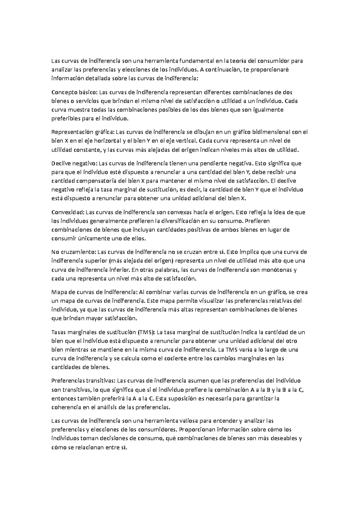 Microo - TAREA - Las curvas de indiferencia son una herramienta ...
