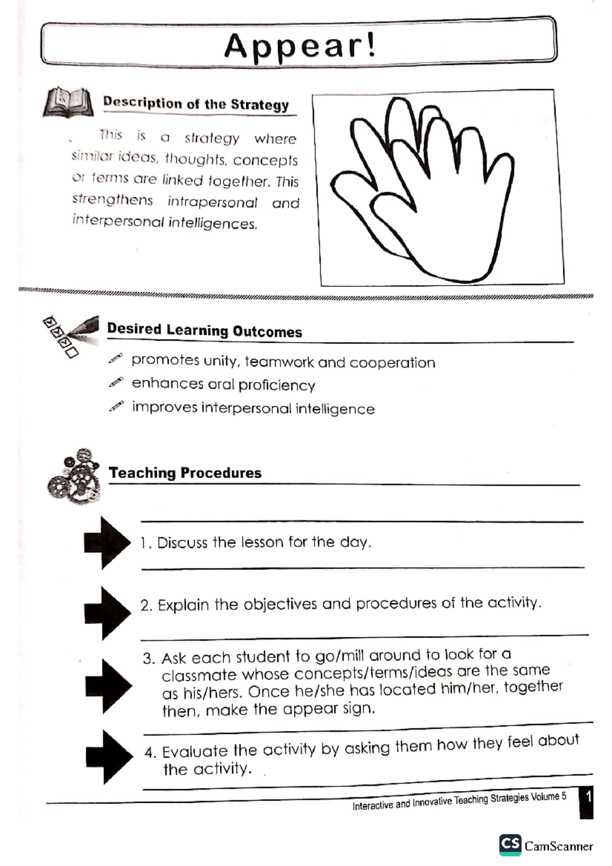 Teaching Strategies Volume 5 - education - Studocu